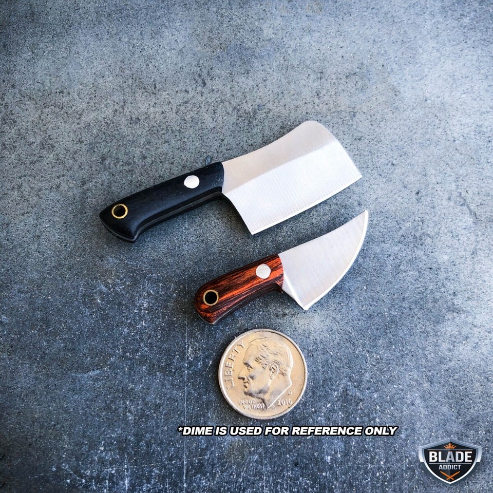WORLDS SMALLEST WORKING FIXED BLADE KNIFE! Tiny Miniature CLEAVER ...