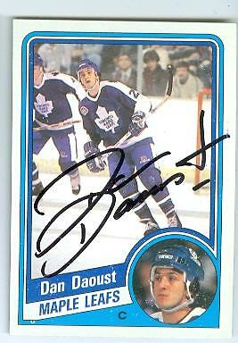 Dan Daoust autographed hockey card (Toronto Maple Leafs) 1984 Topps ...