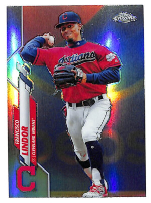 2020 Topps Chrome #156 Francisco Lindor REFRACTOR card Indians | eBay