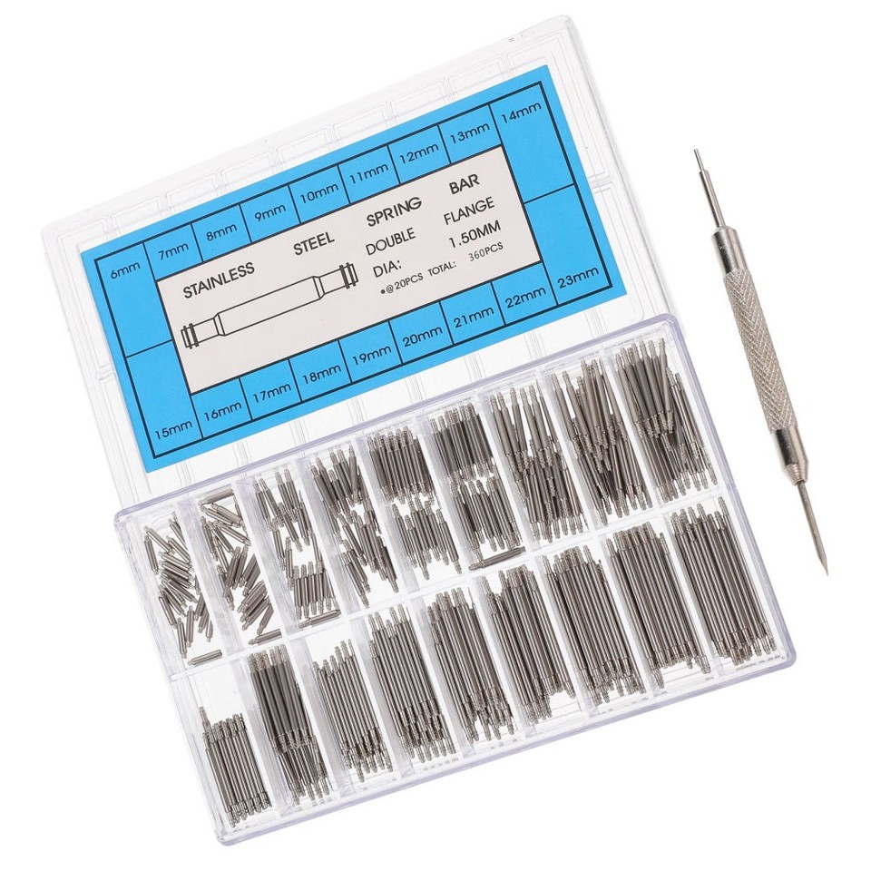 360 Pcs Seamless Lug Batch Watch Bracelet Pin Pusher Band Remover Pins ...