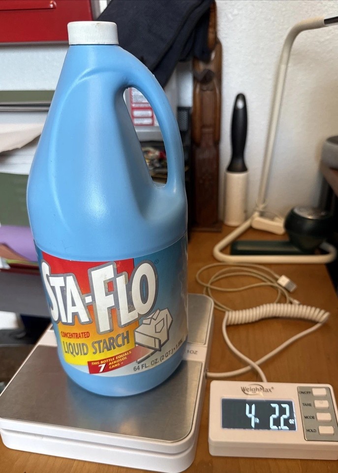 Sta-Flo Liquid Starch Concentrated 64 Oz Discontinued Made in USA 90% ...