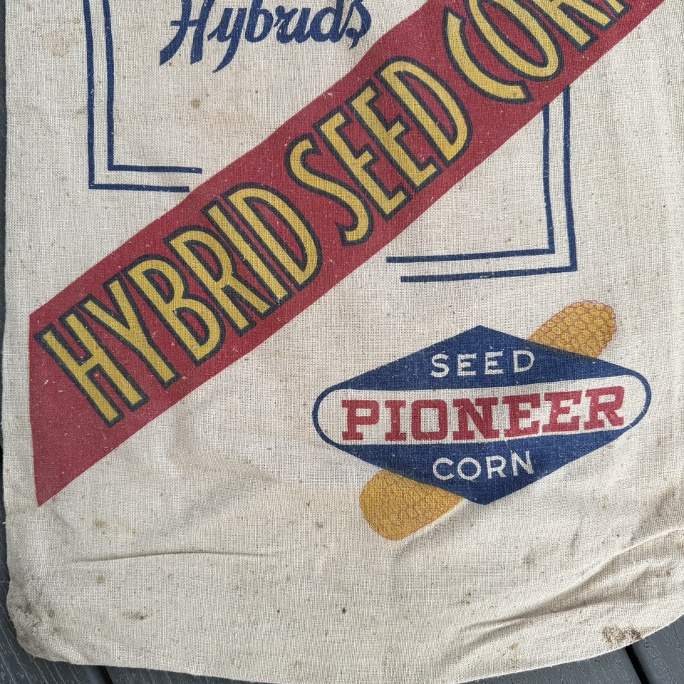 Vintage Pioneer Dependable Hybrid Seed Corn Cloth / Canvas Seed Bag ...