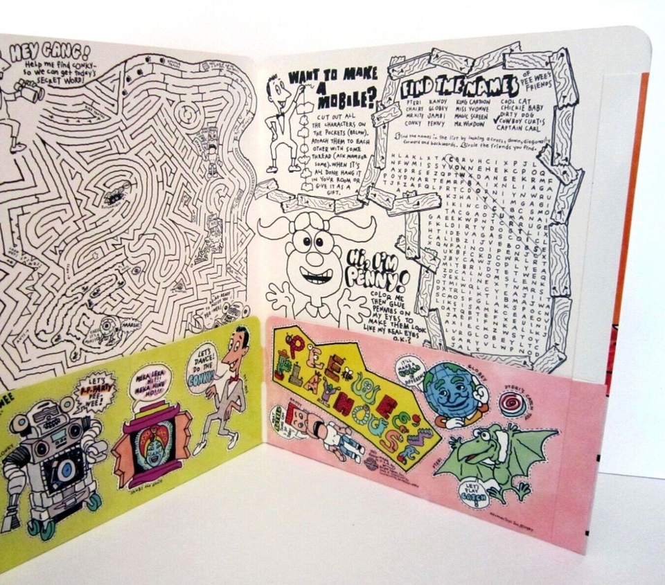 School Folder 1987 Pee-Wee Herman’s Playhouse Paul Reubens with name | eBay