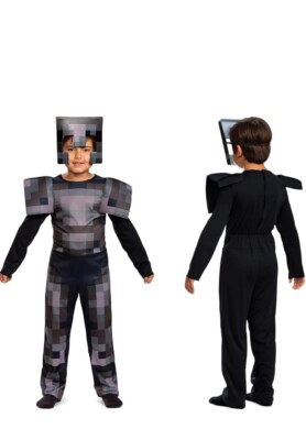 Netherite Armor Child Girls Boys CHILD Costume NEW Jumpsuit Minecraft ...