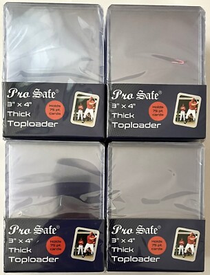 100 Regular 3x4 Thick Card 75pt Top Loaders Toploader - 100 Thick Top ...