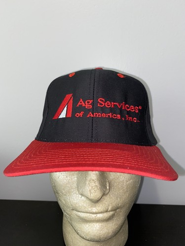 Trucker Hat Baseball Cap Vintage Snapback Ag Services of America Lid ...