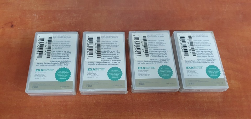 Lot 4 Exabyte EXATAPE 170m AME Mammoth 8mm Data Cartridge | eBay