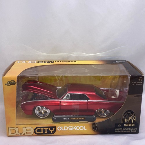 JADA DUB CITY OLD SKOOL 1:24 1963 CHEVY THUNDERBIRD LOWRIDER RED NEW ...