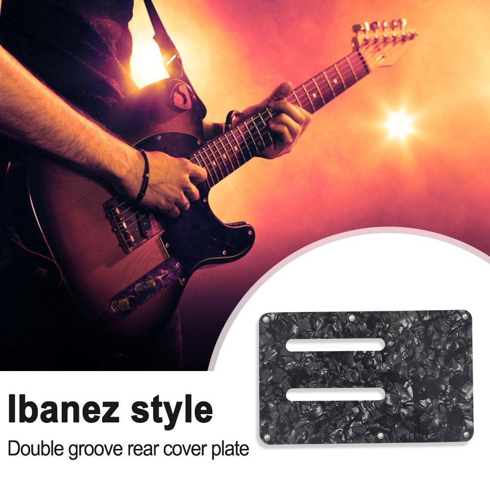 Double-Groove Guitar Back Plates Cover Guitar Anti-Scratch Plate (Black ...