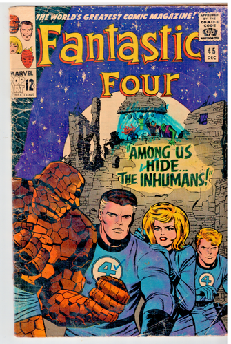 COMICS Fantastic Four #45 First Inhumans key issue Silver Age good ...