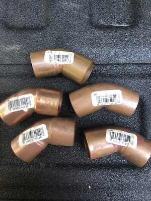 LOT OF 5 NIBCO C606 11/4 Elbow, 45, Wrot Copper, 1”x 1” | eBay