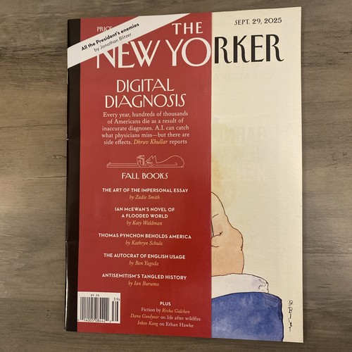 The New Yorker Magazine, September 29, 2025 Cover Barry Blitt “remote ...