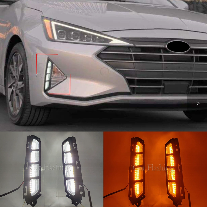 LED Front Bumper Daytime Running Light Turn signal for Hyundai Elantra ...