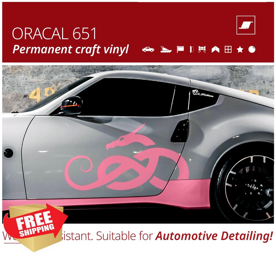 ORACAL 651 Matte Soft Pink Permanent Vinyl 1" x 30ft | eBay
