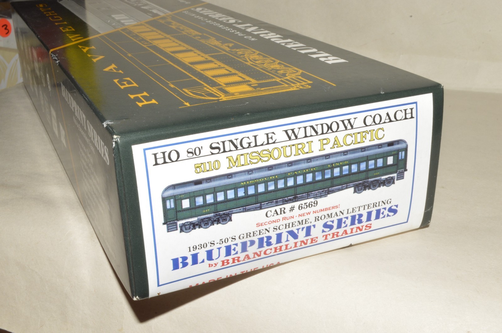 HO scale Branchline Missouri Pacific RR heavyweight passenger car KIT ...
