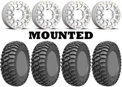 Kit 4 AMS M1 Evil Tires 30x10-15 on Method 401-R Beadlock Polished ...