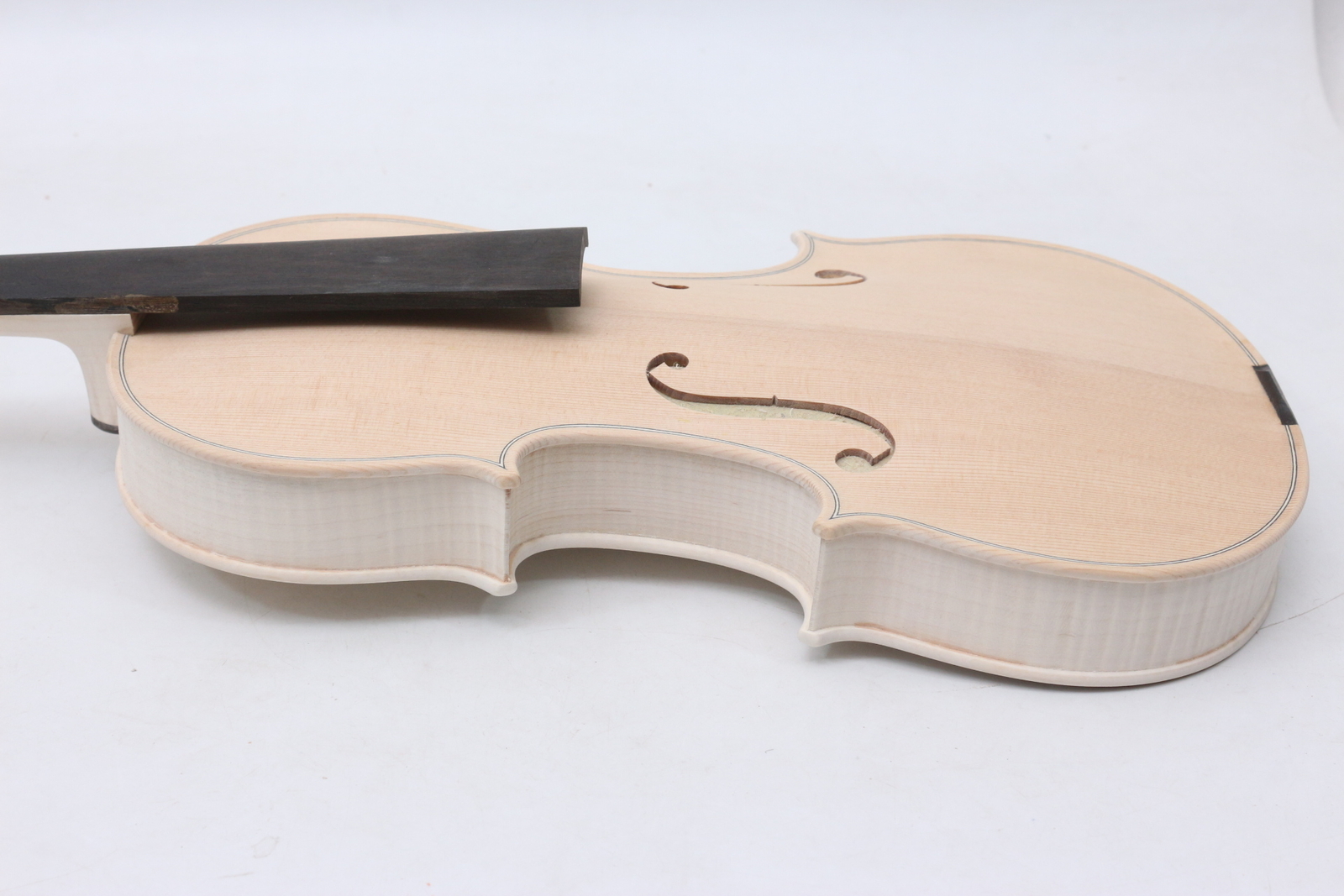 Unfinished Violin handmade 4/4 size One Piece Flame Maple back Spruce ...