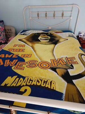 MADAGASCAR QUILT COVER ONLY SINGLE /MADASCAR 2 / RARE / DREAMWORKS 2008 ...