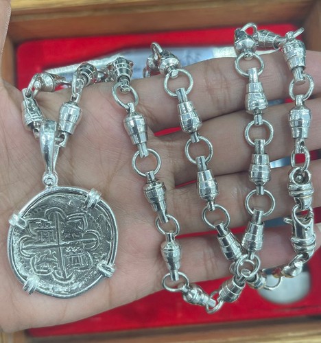 Solid Atocha shipwreck treasure Mel fisher silver coin pendant. | eBay