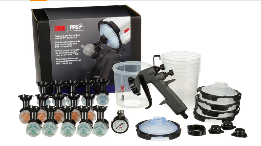 3M Performance Spray Gun Kit & PPS 2.0 Paint Mixing Cup System 26778 ...