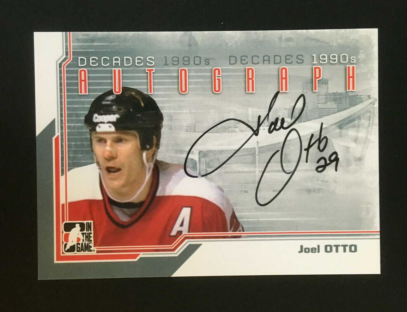 Joel Otto signed 2012-13 In The Game 1990s Decades card # A-JOT Auto ...