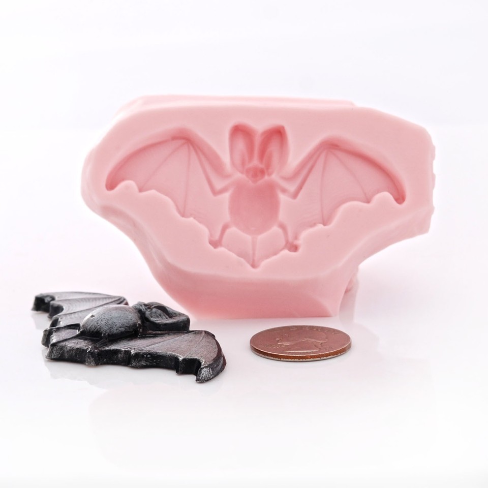 Bat Silicone Mold Food Safe Fondant Candy Craft Resin Polymer Clay Mold ...