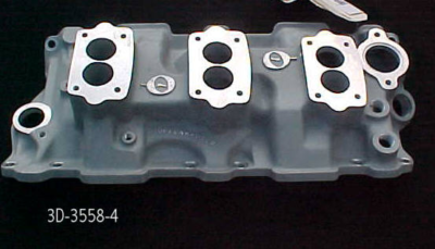OFFY #3558 SMALL BLOCK CHEVY 283" - 400" INTAKE MANIFOLD (4 BOLT) TRI ...