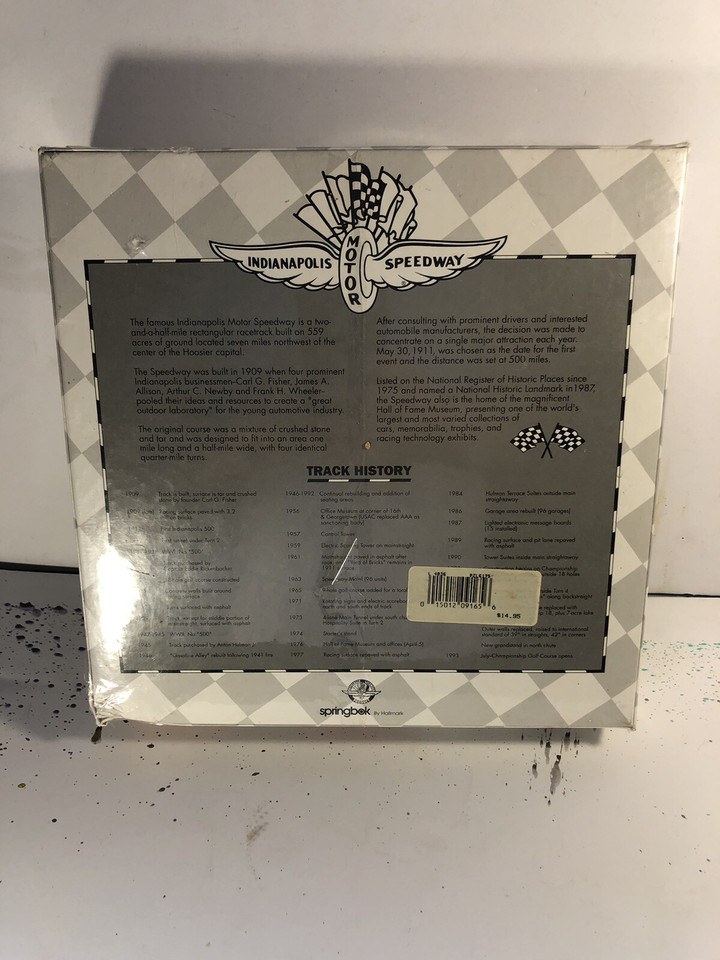 Authentic Springbok Puzzle Indianapolis INDY 500 Race Track 1000 Pc ...