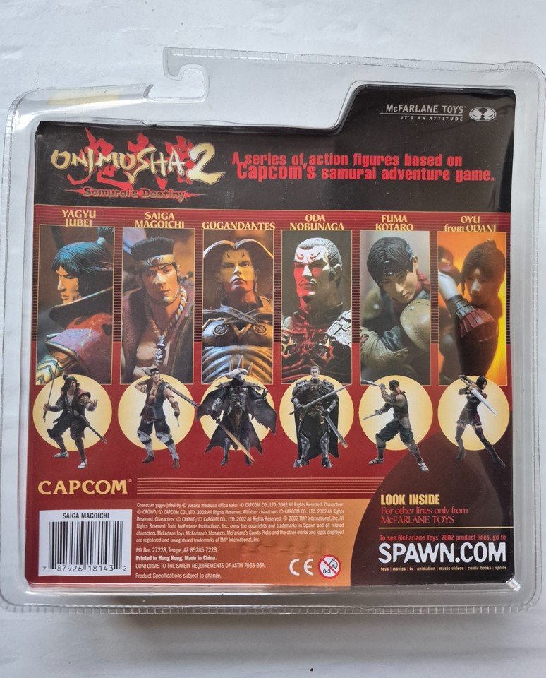 Onimusha 2 SAIGA MAGOICHI Figure Mcfarlane Toys BRAND NEW SEALED Capcom ...