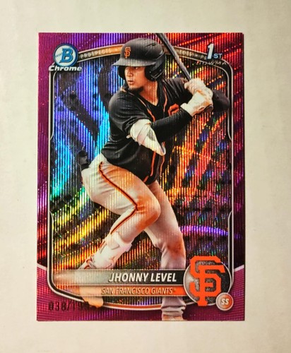 Jhonny Level 2025 1st Bowman Chrome #BCP-147 Fuchsia Wave REFRACTOR 038 ...