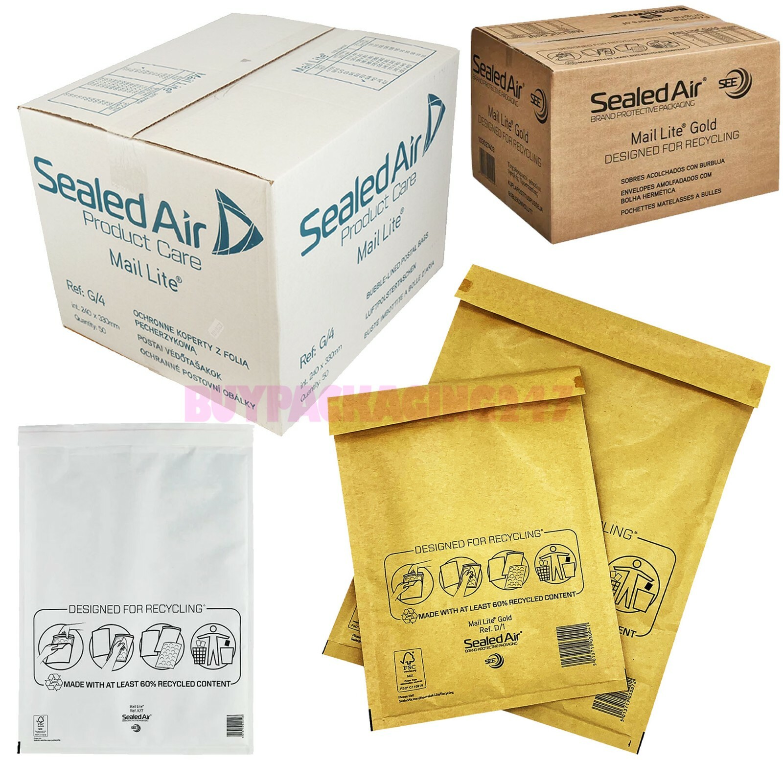 MAIL LITE / LITES PADDED ENVELOPES BAGS 'ALL SIZES' FAST COURIER WHITE ...