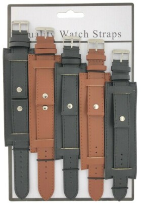 5 x Wholesale Job Lot Military Cuff Leather Watch Straps 18mm to 24mm ...