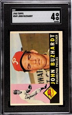 1960 TOPPS #547 JOHN BUZHARDT SGC 4 VG EX PHILADELPHIA PHILLES | eBay