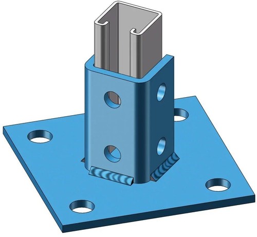 Erico P110000EG, 6" x 6" Pad, 3-1/2" H Post, Steel, Square Strut Post ...