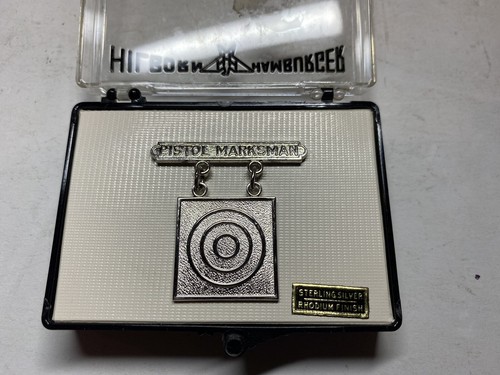 Vintage Hilborn Hamburger Pistol Marksman Uniform Insignia Pin NOS | eBay