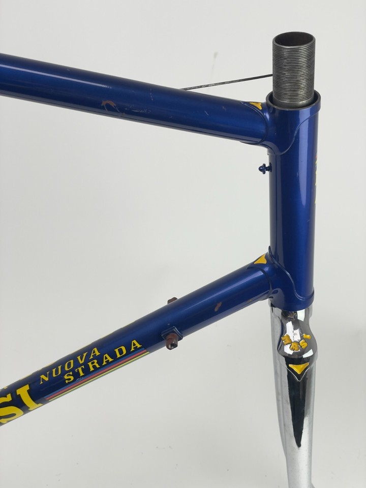 Vintage Masi Nuova Strada Blue Steel Road Bike Frame Fork Reynolds Set ...