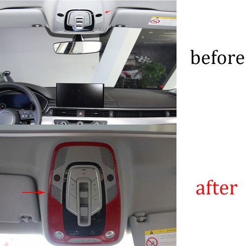 Fit For Audi A4 A5 2017-2021 ABS Red Carbon Fiber Front Reading Light ...