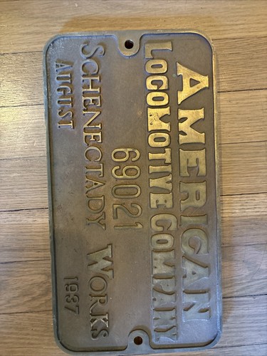 American locomotive company brass builders plate Great Western | eBay