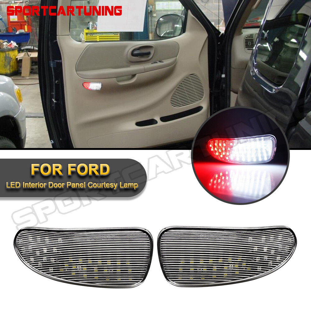 2xLED Interior Door Panel Courtesy Light Lamp Pair For 1997-2004 Ford ...