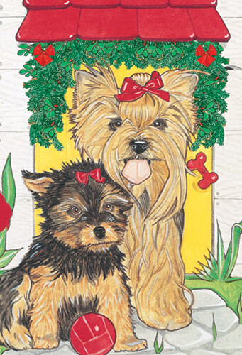 Yorkie Yorkshire Terrier Christmas Cards Set of 10 cards & 10 envelopes ...