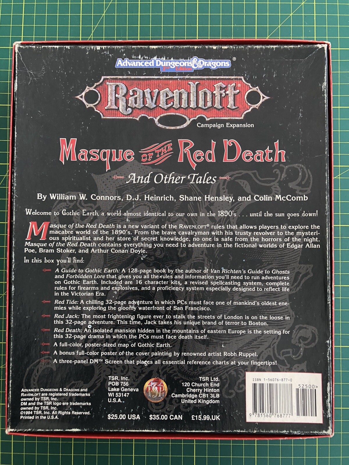 AD&D 2nd Ed Ravenloft Masque of the Red Death Box Set- Complete TSR1103 ...