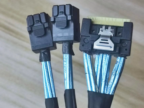 Slim SAS4.0 SFF-8654 8X to 2 * mini SAS HD SFF-8643 connection data ...
