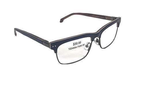 REPUBLICA PITTSBURGH Eyeglass Frames 56-17-145 Navy Blue / Brown ...