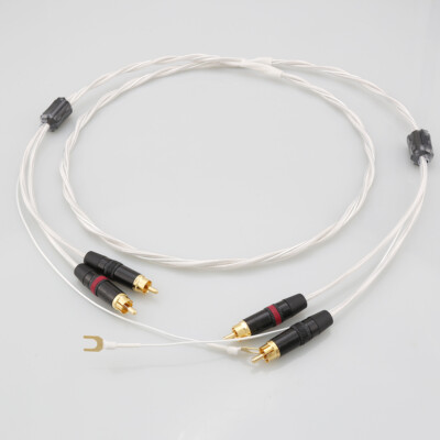 2 Cores HiFi Audio Phono Tonearm Cable RCA to RCA Signal Cord with ...
