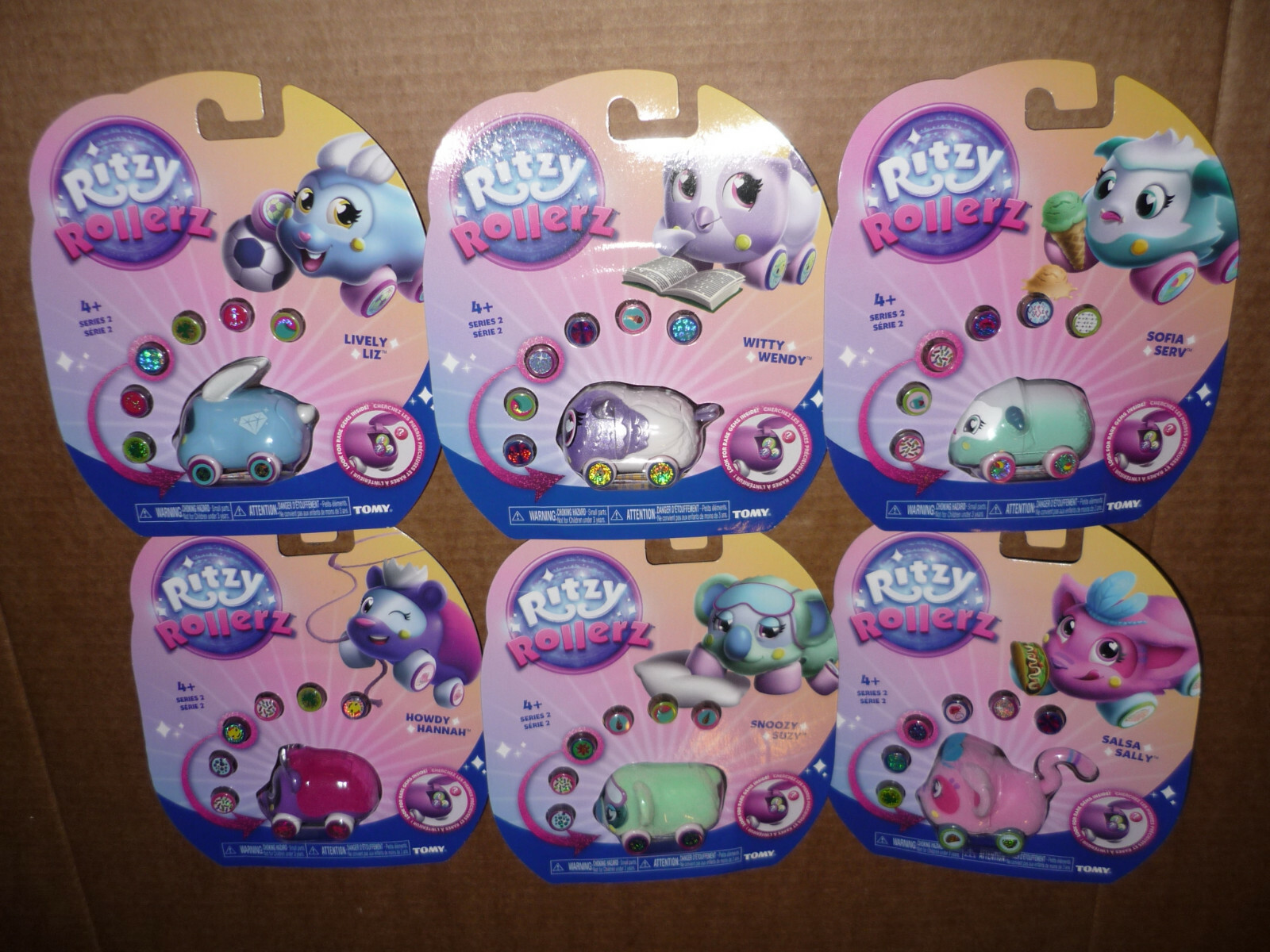 TOMY RItzy Rollerz Series 2 Complete Set Of 6 Lively Liz Salsa Sally ...