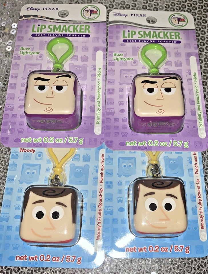 4 PK Lip Smacker Pixar Toy Story Buzz Lightyear Cube Flavored Lip Balm ...