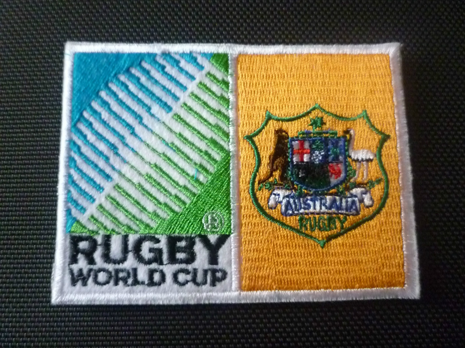 VINTAGE New Rugby World Cup Badge - Sew on Patch - Australia 10cm x 7 ...