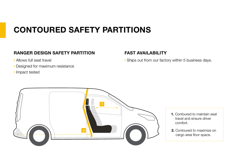 Composite Van Partition With Window – For Ford Transit MR Cargo Area ...