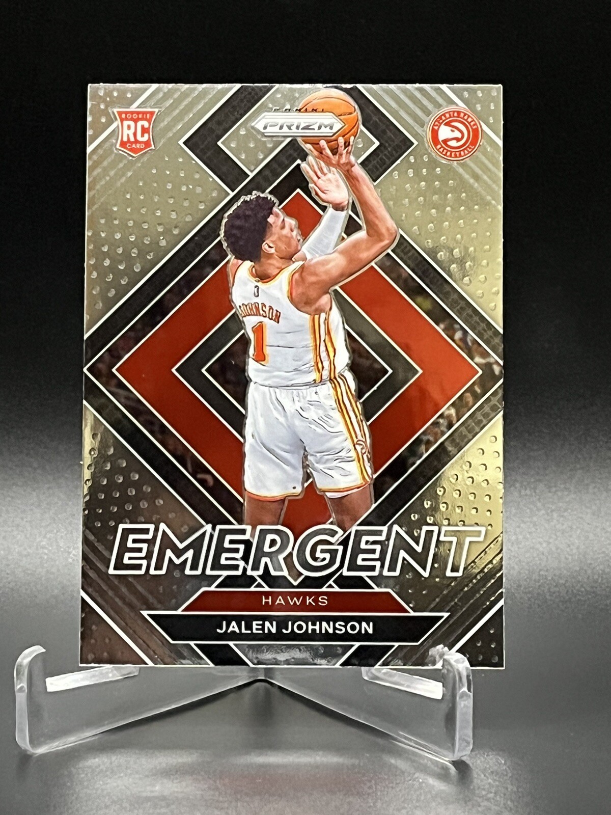 Jalen Johnson Rookie Card 2021-22 Panini Prizm Emergent #18! Hawks ...