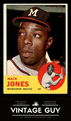 1963 Topps #137 Mack Jones Vintage Milwaukee Braves Baseball Card | eBay